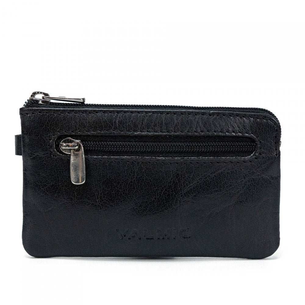 VALMIO Monsanto Black Leather Keyring - Premium Quality