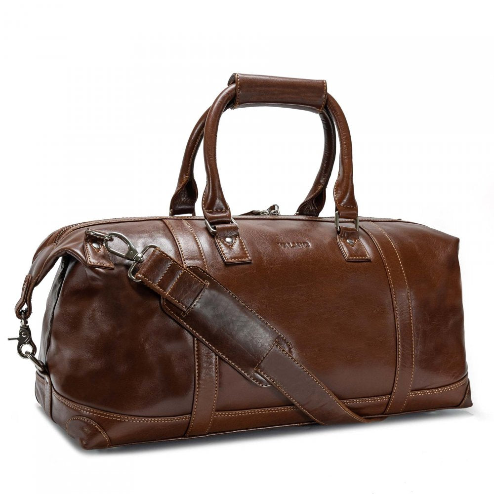 Lederreisetasche Valmio Linvo Hellbraun